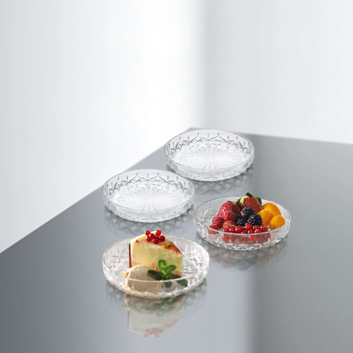 Eis- oder Glace Teller, kleiner Glasteller tief, d: 16cm | KochShop.ch ...